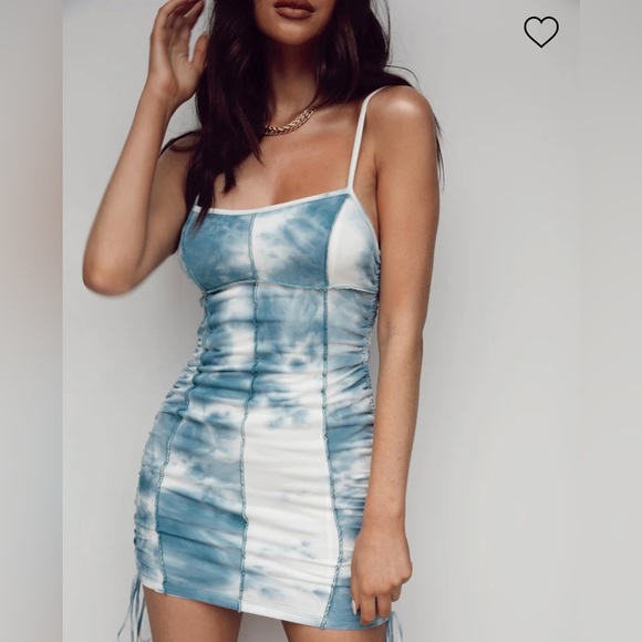 Princess Polly | Dresses | Princess Polly Milan Tie Dye Mini Dress Blue ...